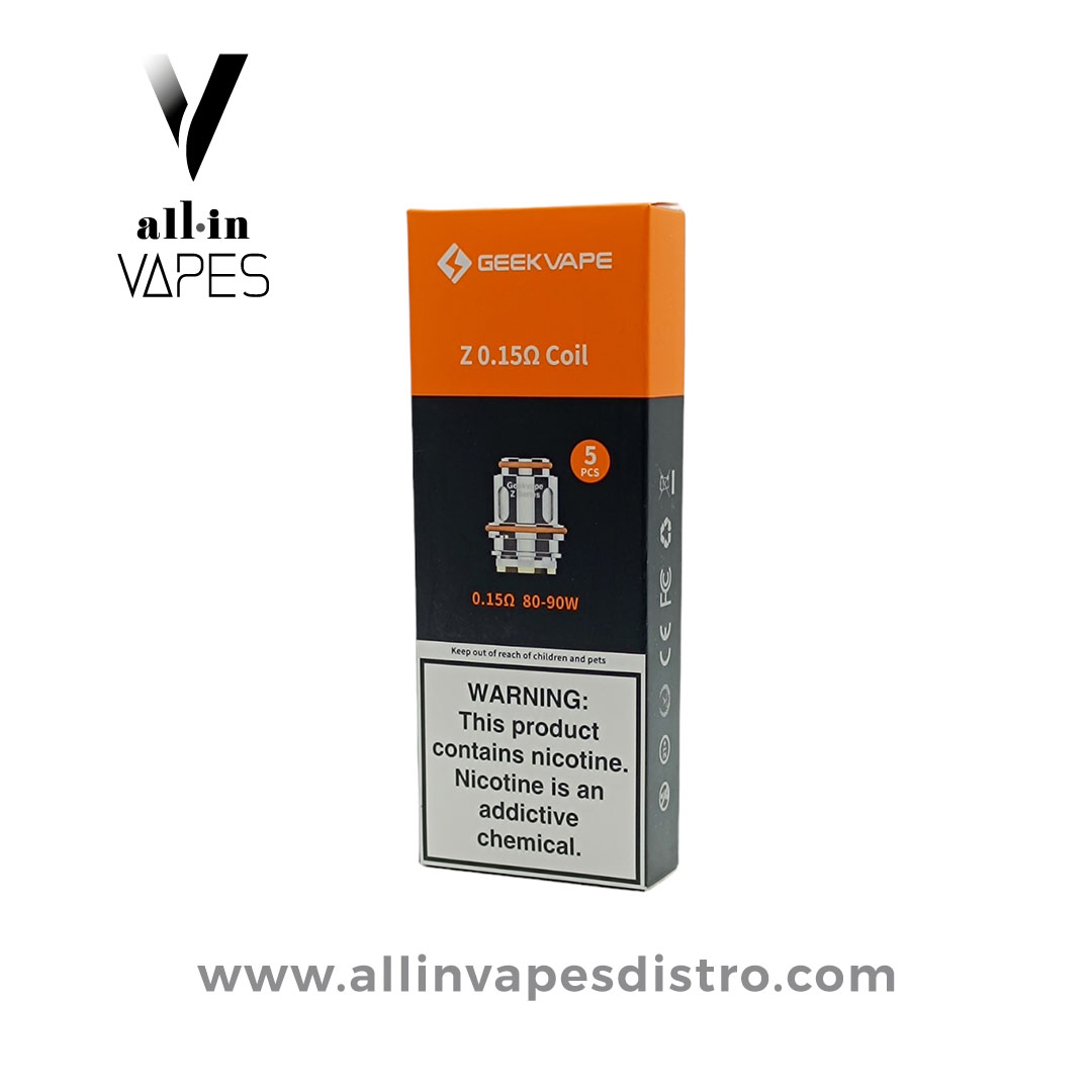 Geekvape Z series 0.15 ohm coil Pack x 5unds – All in Vapes